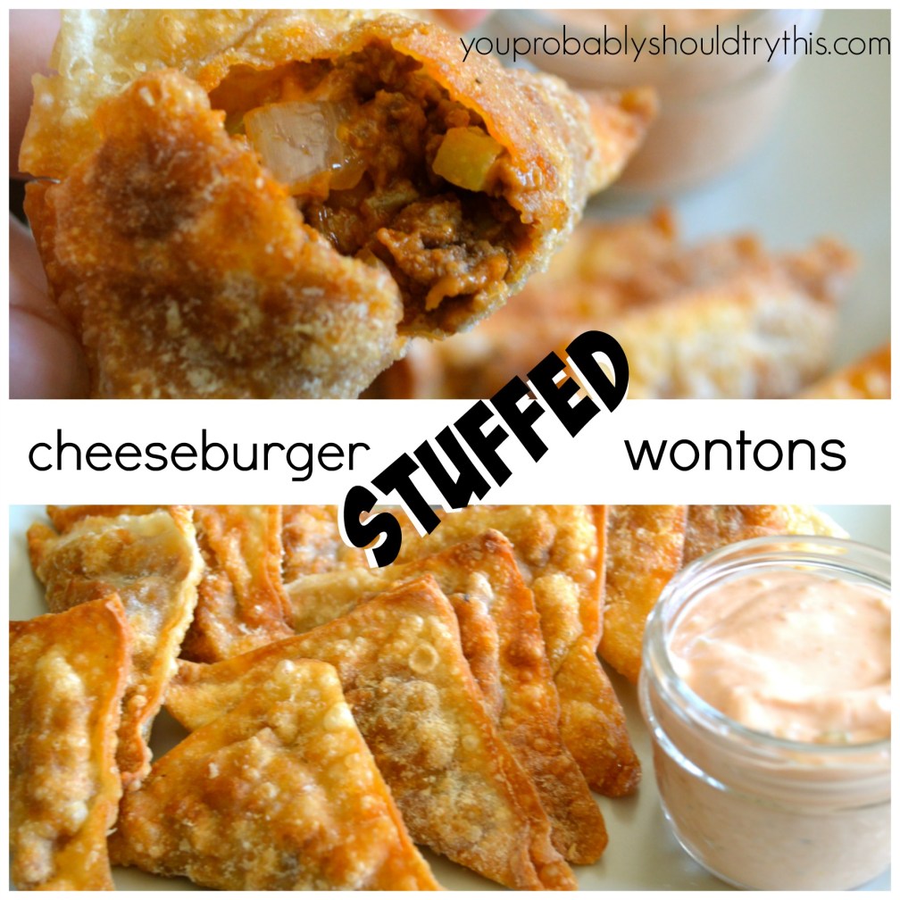 Cheeseburger Stuffed Wontons – you probably should try this